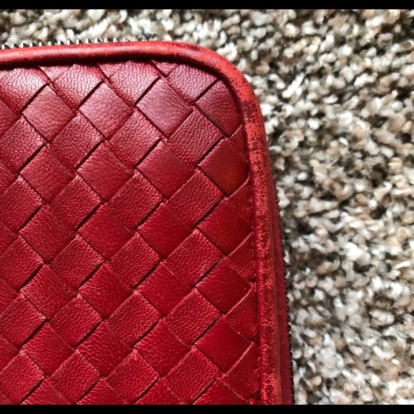 Bottega Veneta | Bags | Bottega Veneta Red Wallet | Poshmark